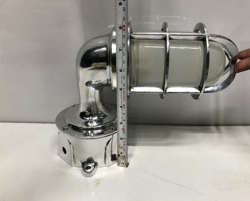 HANDCRAFT ALUMINUM 90 DEGREE WALL SWAN LAMP - JUNCTION BOX & WHITE ...