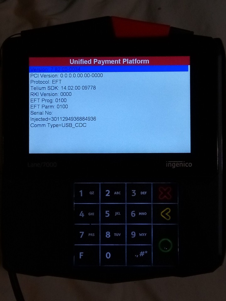 ingenico Lane/7000 Credit Card Terminal PRG30312951R WITH STAND | eBay