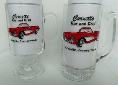 Corvette Bar & Grill Glass & Mugs ~ Annville, Pennsylvania ~Souvenir ...