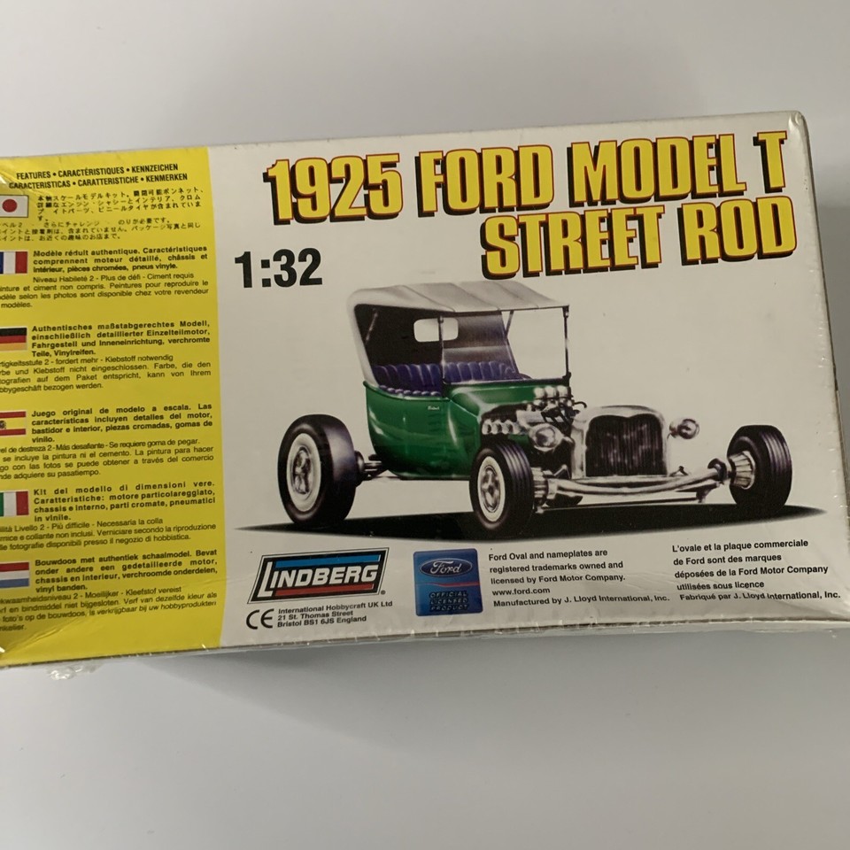 OLD LINBERG 1925 FORD MODEL T STREET ROD SEALED MODEL CAR KIT COMPLETE ...