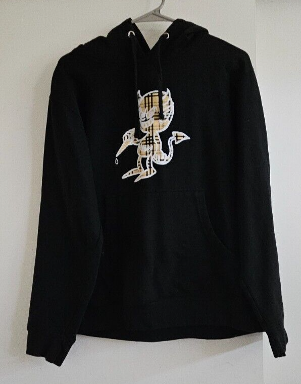 Ransom Devil Hoodie Black Adult Size Small Yellow Lil Tecca Rap Hip Hop ...