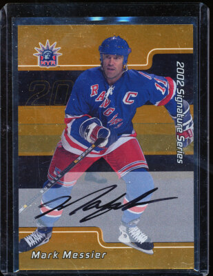 2001-02 ITG SIGNATURE SERIES MARK MESSIER GOLD AUTO AUTOGRAPH XLMM RARE ...