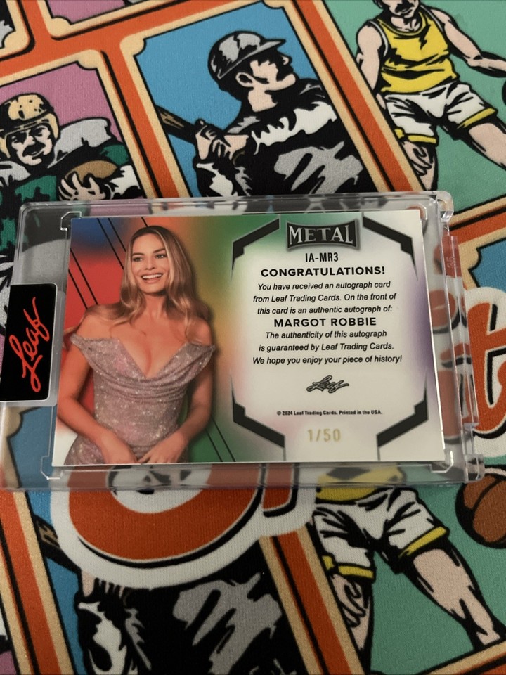MARGOT ROBBIE 2024 LEAF METAL AUTHENTICS THE IMMORTALS ON CARD ...