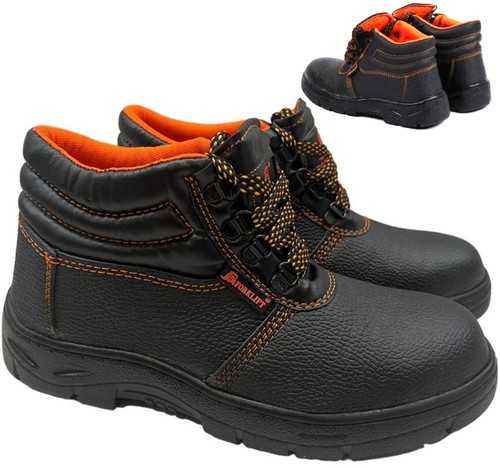 MENS CHUKKA SAFETY STEEL TOE CAP MIDSOLE OIL RESISTANT SHOCK ABSORBER ...