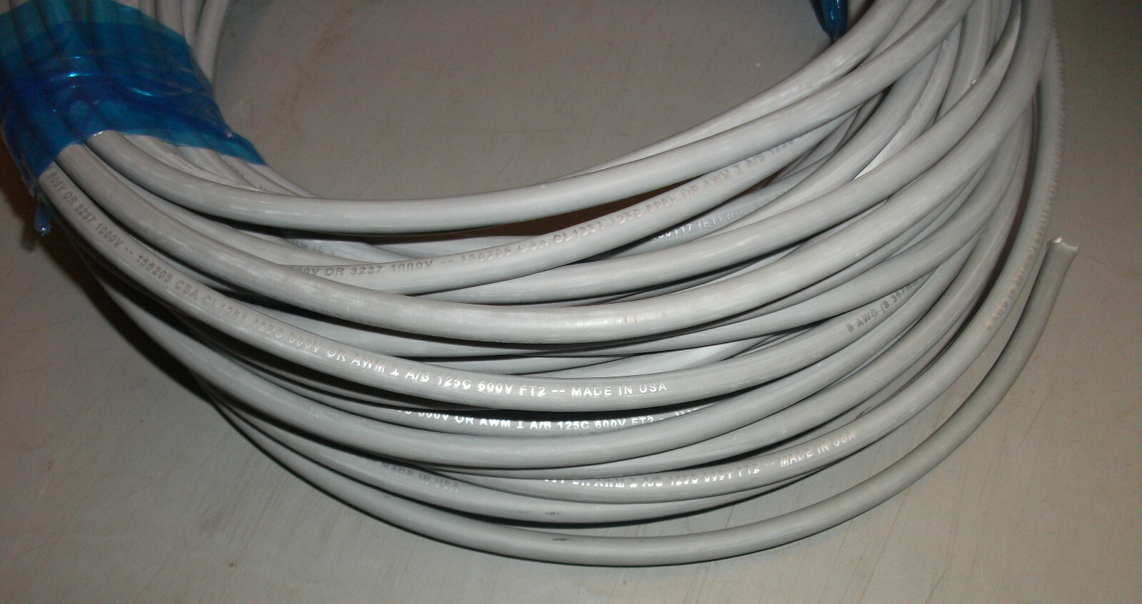100' MACHINE FLEXIBLE HOOKUP WIRE 156205 8 AWG GAUGE 600V 3237 1000V ...