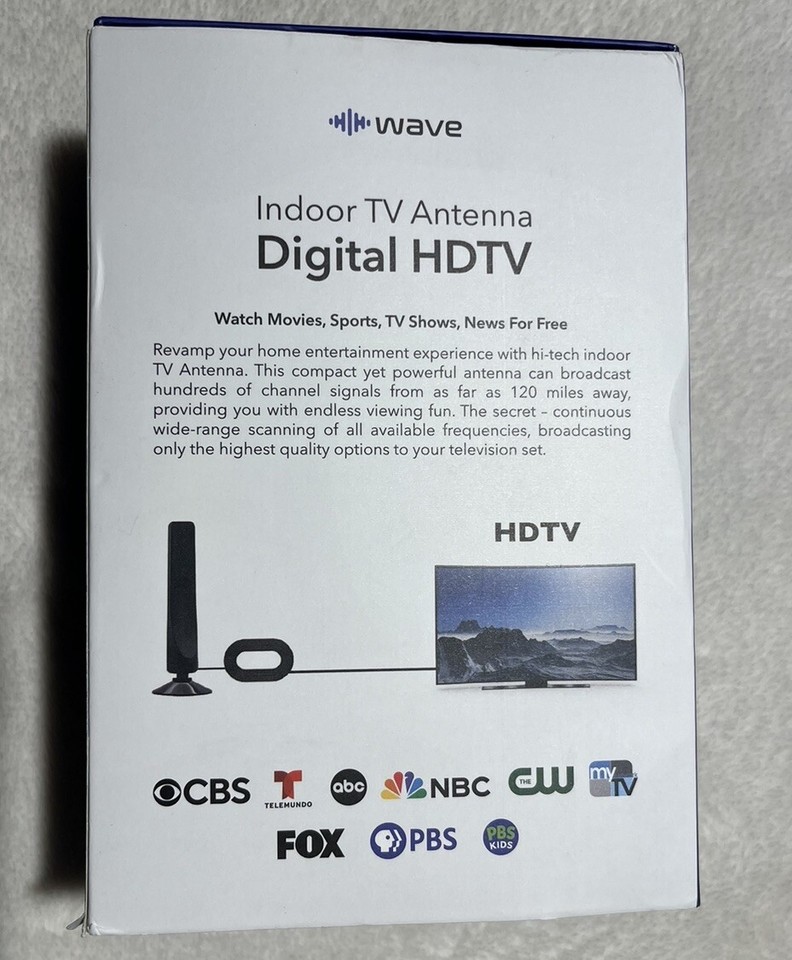 Wave Indoor TV Antenna Digital HDTV - 1080P Ultra HD - Ships from US ...