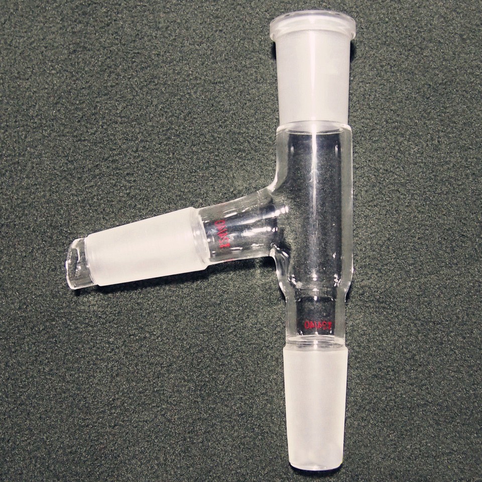 24/40,Three way Glass adapter,75 degree bent,distillation head ...