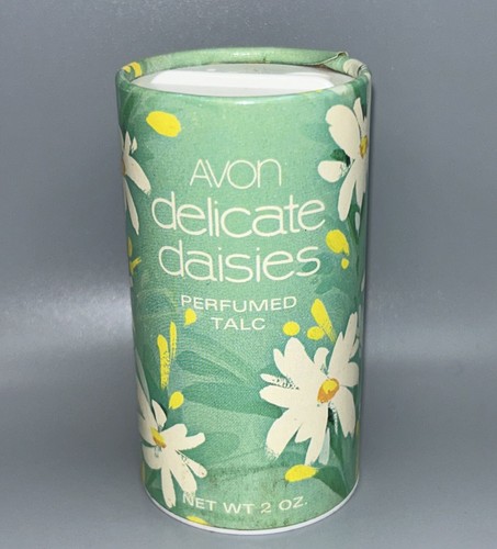 NOS Vintage Avon Delicate Daisies 2 OZ. Perfumed Talc Powder - NEW, NO ...