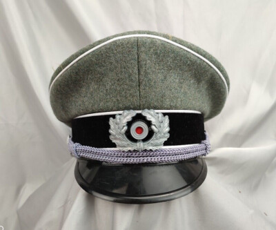 Replica WWII GERMAN ARMY INFANTRY Officer’s VISOR CAP SIZE XXL | eBay