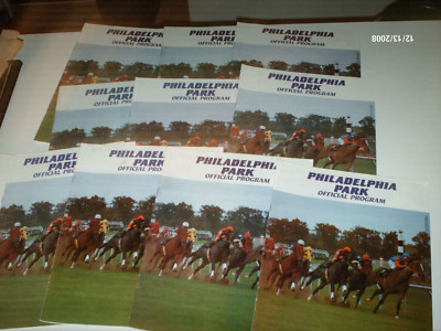 LOT OF 10 Horse Racing Programs - (FLATS) PHILADELPHIA PARK 1991 | eBay