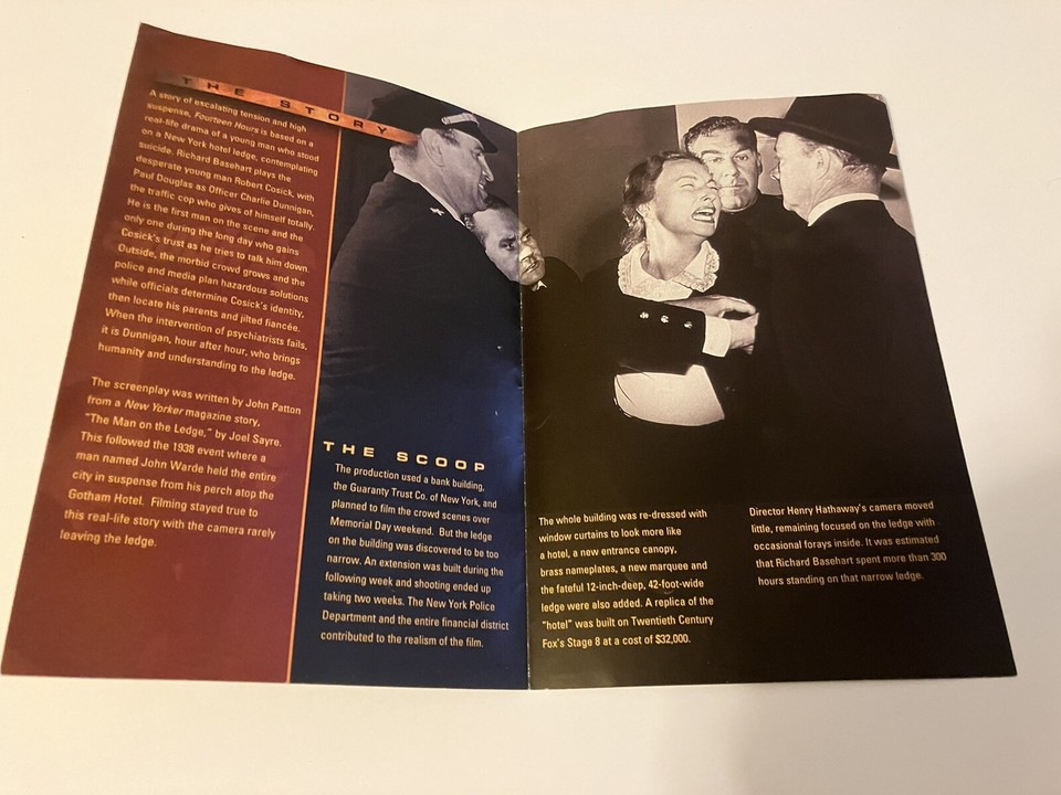 ONLY THE BOOKLET 14 HOURS FOURTEEN DVD NO DISCS FOX FILM NOIR | eBay