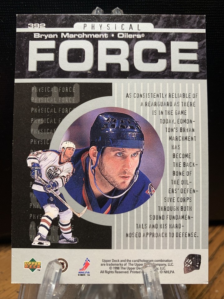 1997-98 Upper Deck Physical Force Bryan Marchment #392 Edmonton Oilers ...