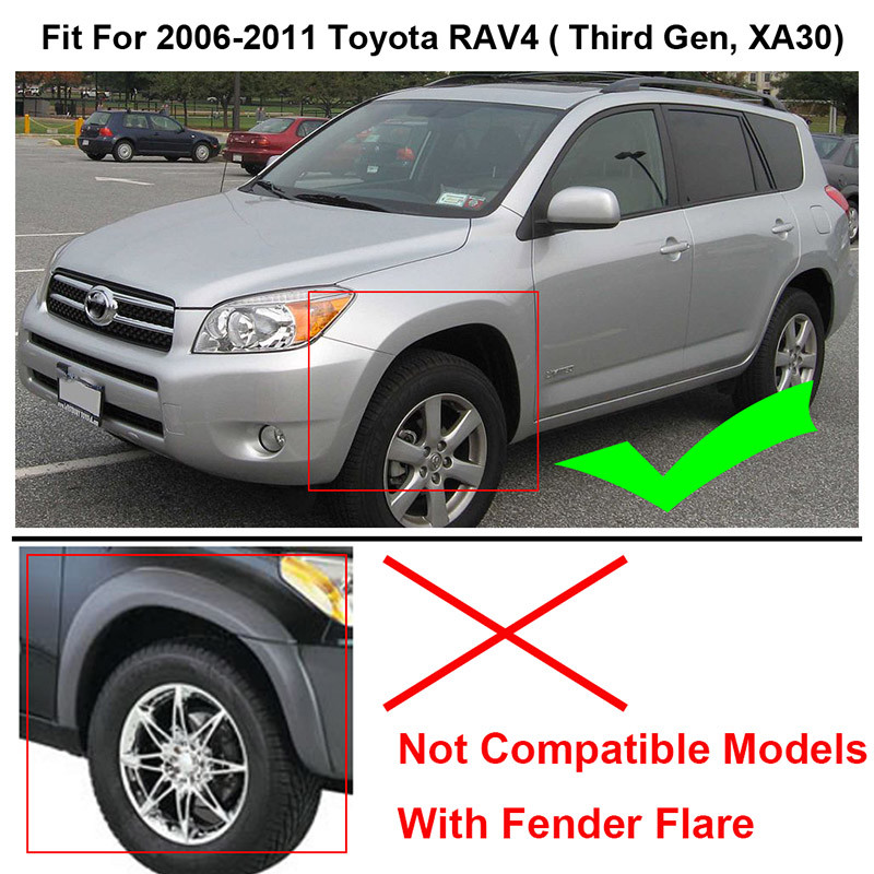 For Toyota RAV4 2006-2012 Mud Flaps Splash Guard Mudguards Fender Front ...