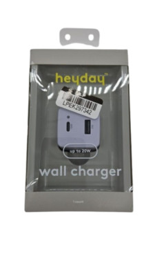 2-Port 20W USB-A and USB-C Wall Charger - heyday™ Soft Purple | eBay