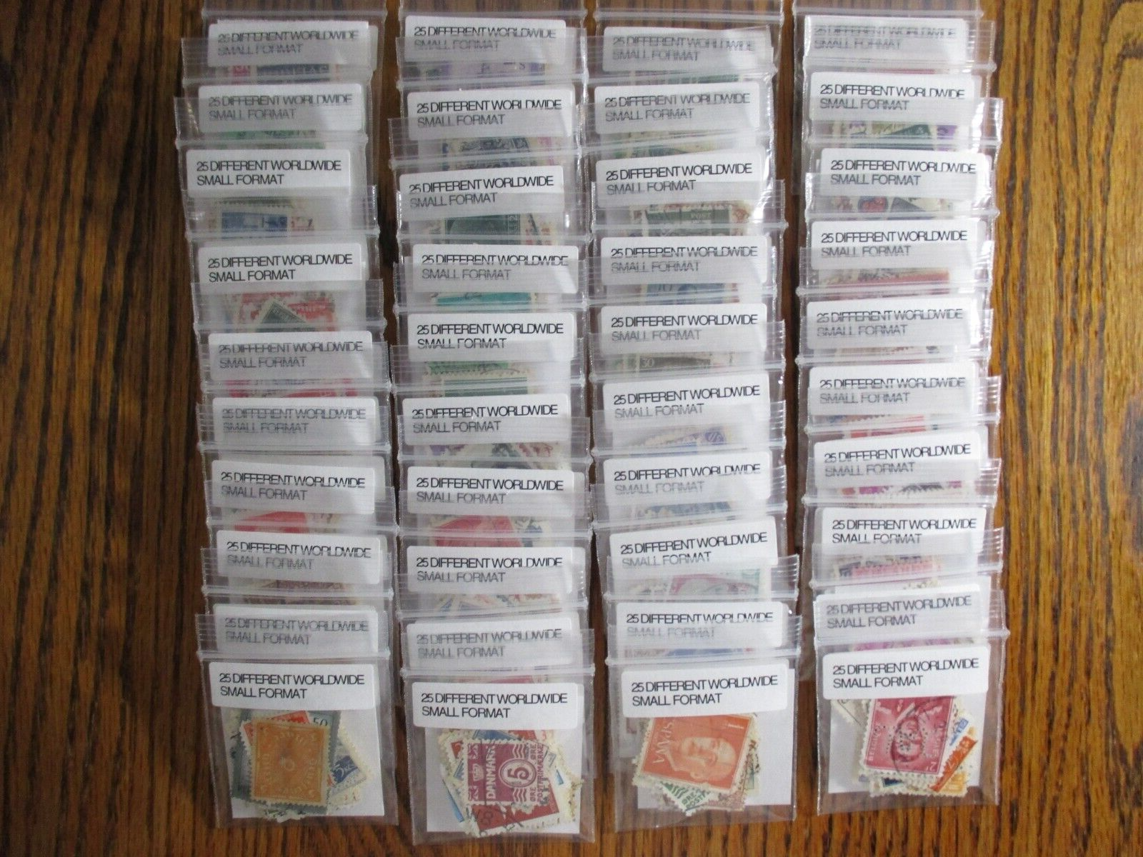 HENRY'S STAMPS - 1000 WORLDWIDE SMALL - 40 PACKETS OF 25 DIFF. EA ...