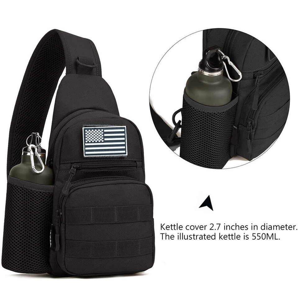 Tactical Sling Chest Bag Military Molle Backpack Crossbody Shoulder ...