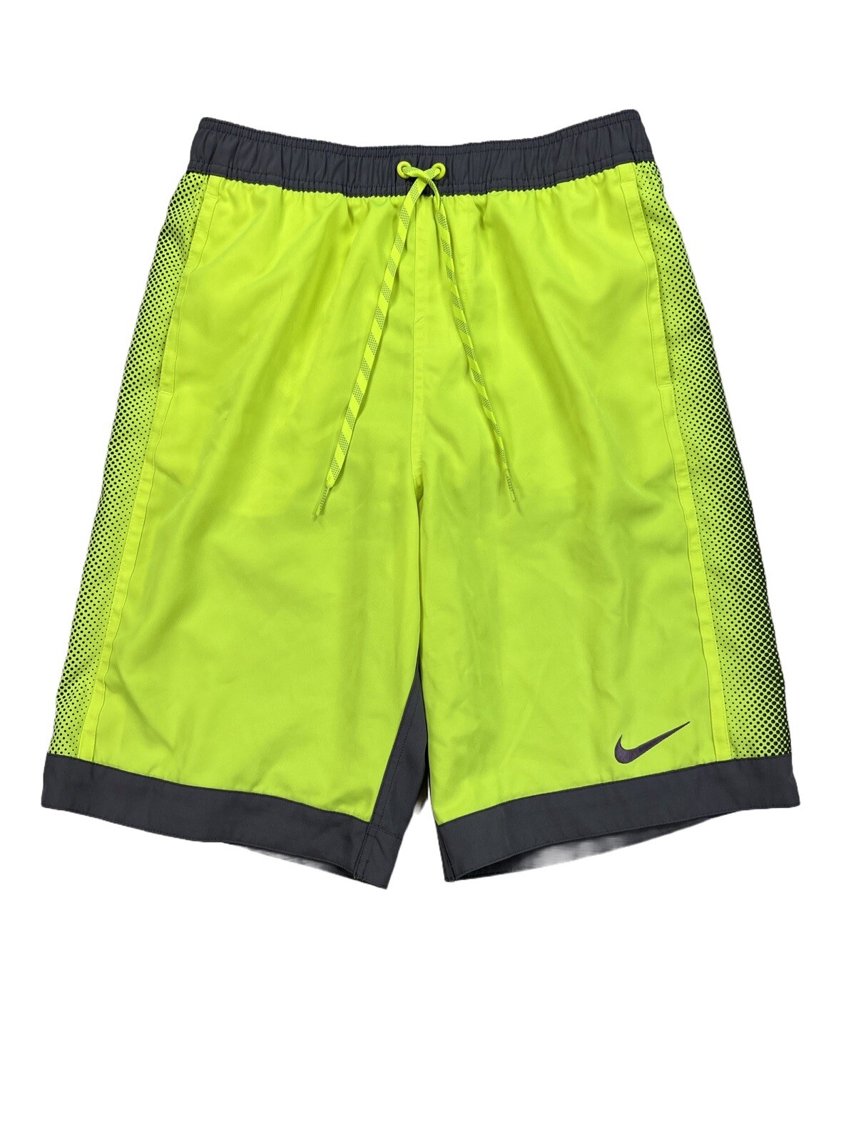 Nike Men's Neon Green Mesh Lined Swim Trunks Shorts -… - Gem