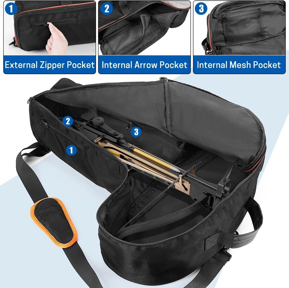 Soft Crossbow Case with Backpack Strap - Padded Bag for Crossbows Up to ...