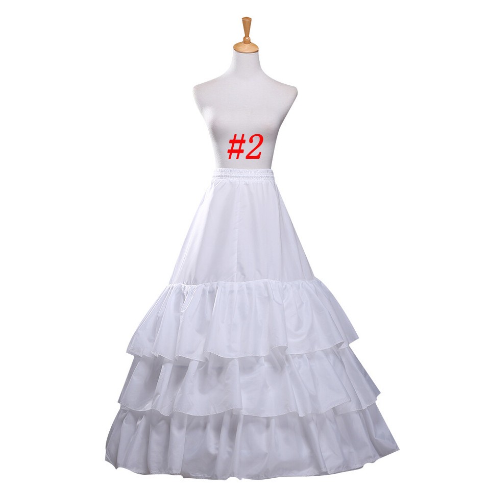 Women's White Bridal Petticoat Hoop Skirt,Wedding Crinoline Slip Gown ...