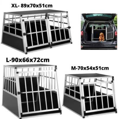 Dog Car Boot Crate Aluminium M,L,XL Size Transport Pet Travel Box ...