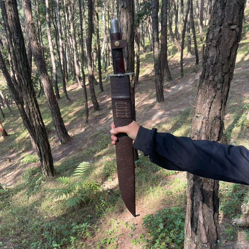 Custom Handmade Carbon Steel Blade Survival Viking Sword | Hunting ...