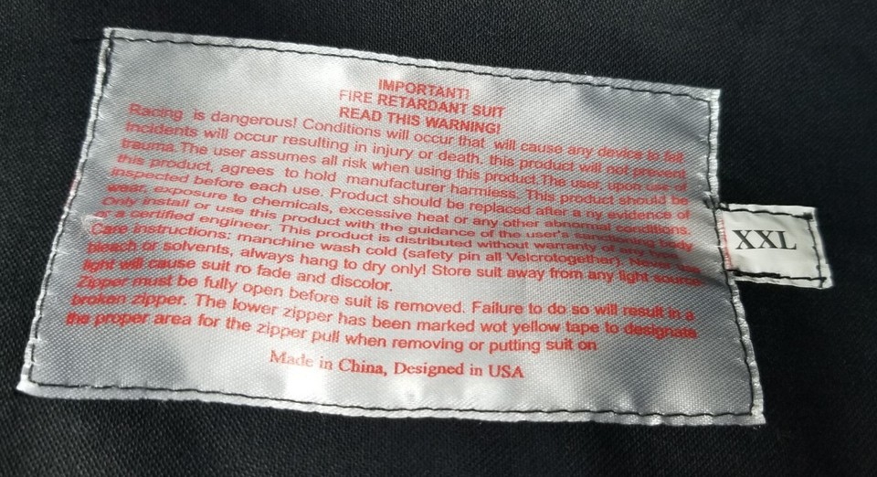 JEGS Racing Jacket SFI spec 3-2A/1 Men’s 2XL XXL Full Zip | eBay