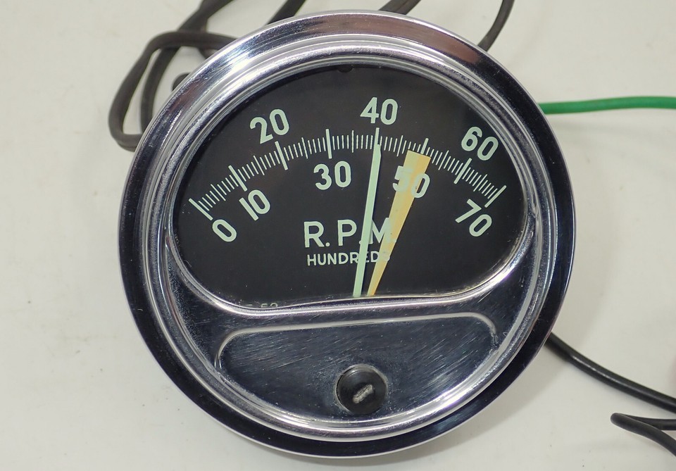 Vintage Sun 7,000 RPM Tachometer RC-71 Tach 7K OEM GM 62 Chevy Impala ...