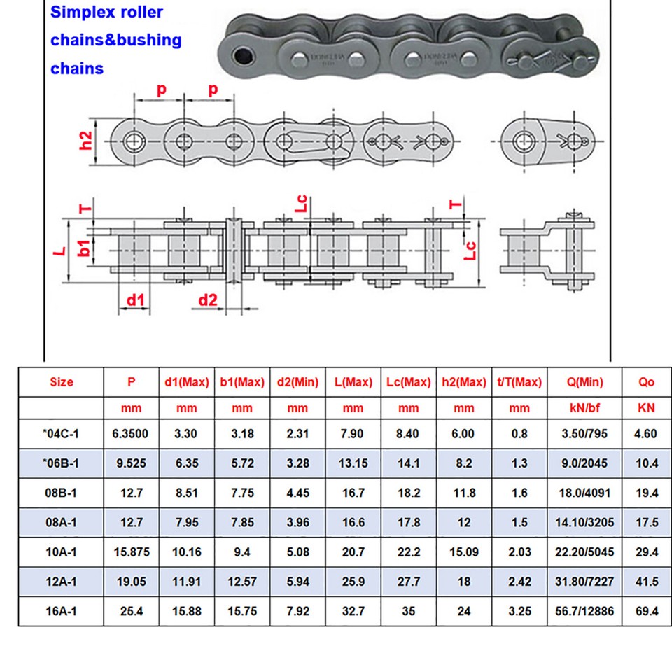 Roller Chain Connecting Links Simplex/Duplex Roller Heavy Duty for ...