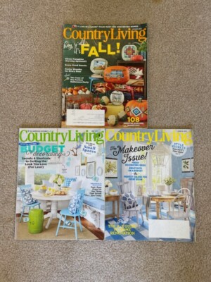 Country Living Magazines Lot Of 3 2016/17 Home Decorating | eBay
