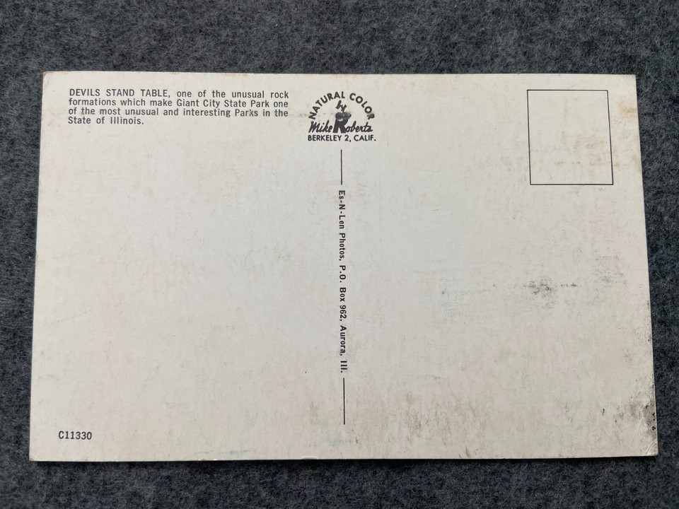 Devils Stand Table, Giant City State Park, Illinois Vintage Postcard | eBay