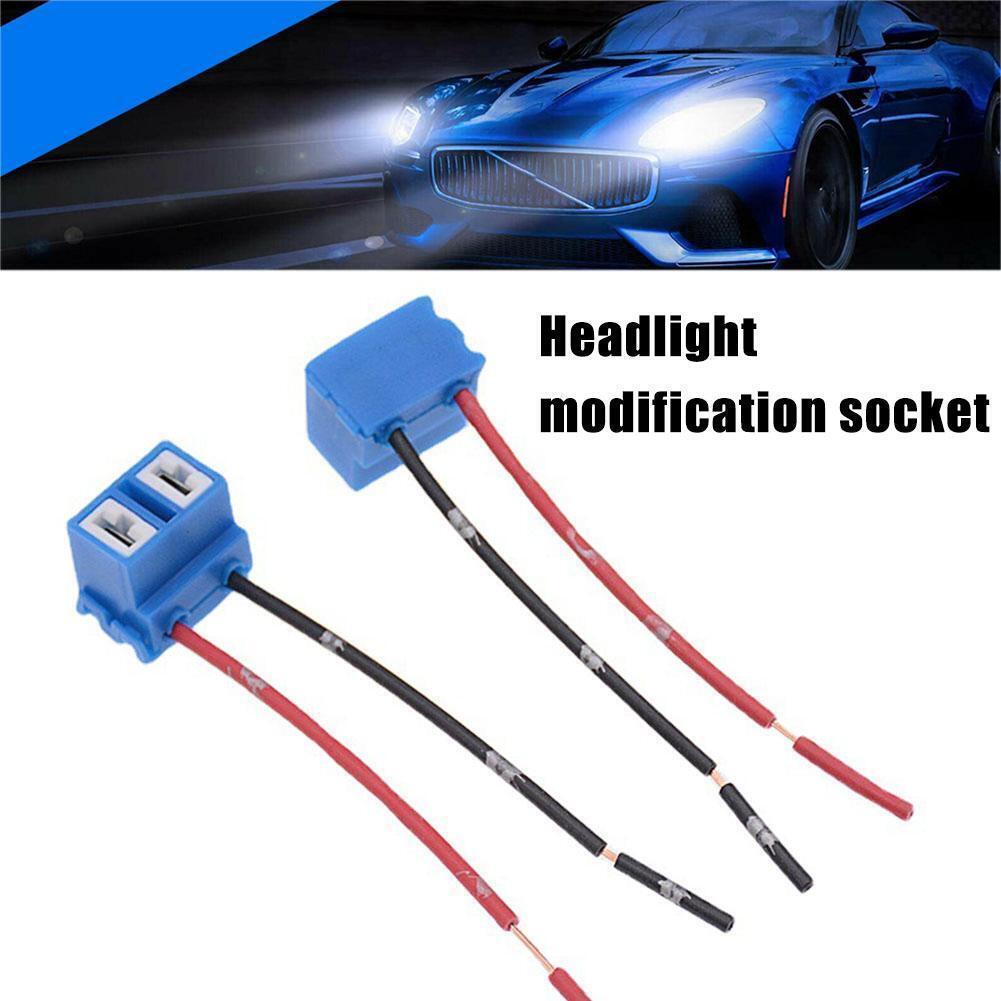 H7 Ceramic Headlight Bulb Connector Holder Socket 2-pin Plug Wire a a ...