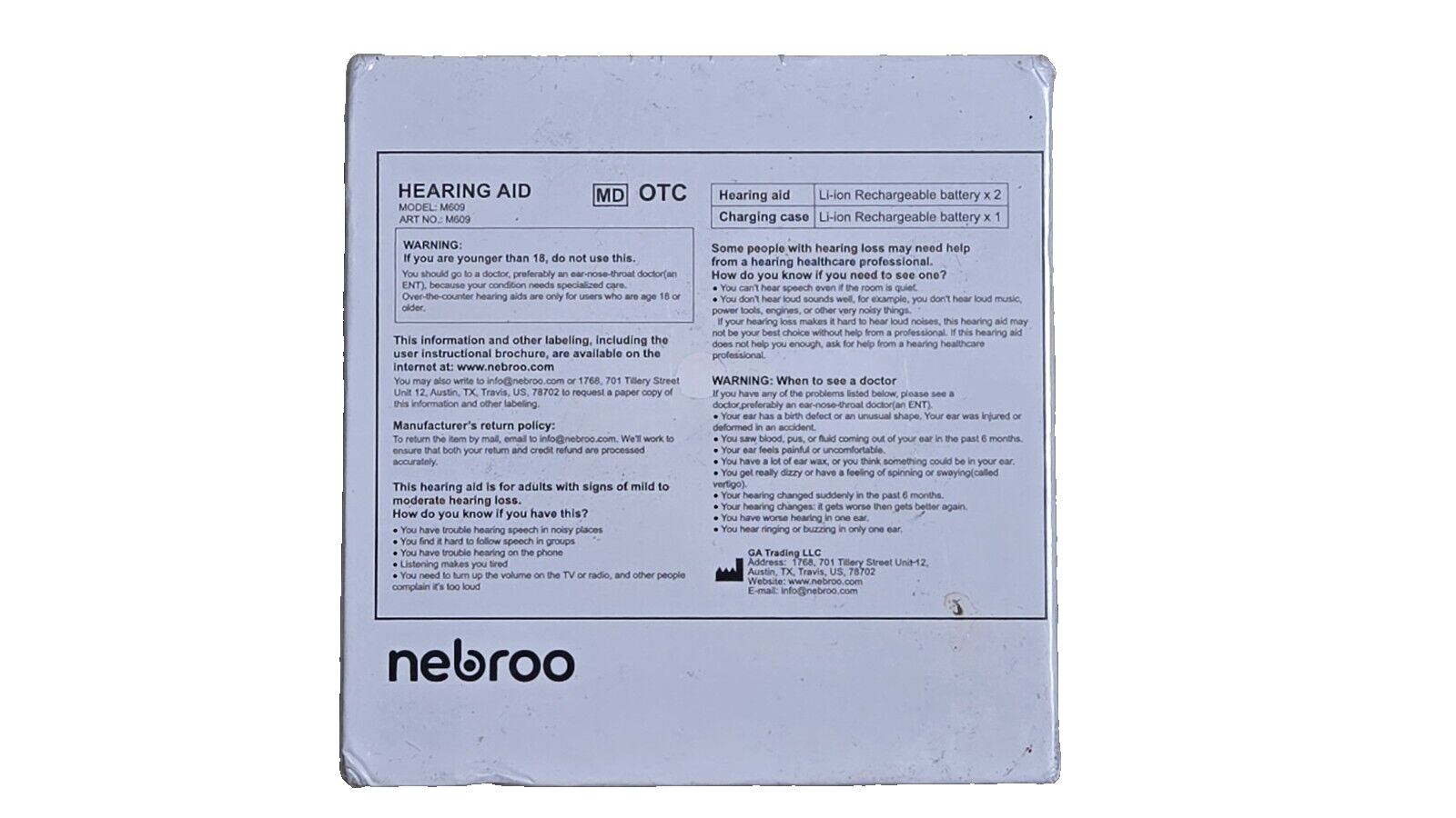 Nebroo CIC Hearing Aids Rechargeable - NEW Sealed! | eBay