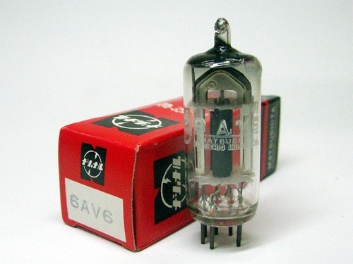 Matsushita Vacuum Tube 6AV6 MT7P Detector Amplifier Dual Diode Triode ...