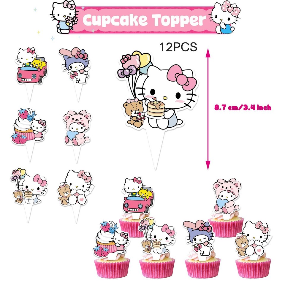 Hello Kitty & Friends Birthday Party Decora Supplies,Balloon Banner ...