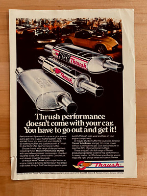 1982 Print Ad Thrush Performance Mufflers DOESN'T COME WITH YOUR CAR ...