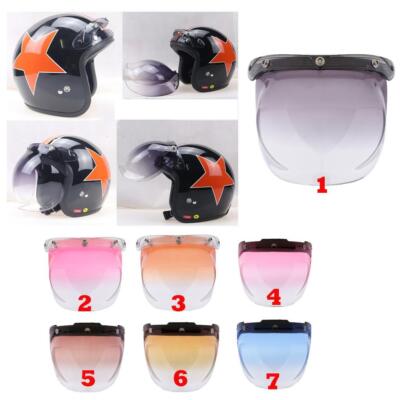 Gradient Universal 3-Snap Motorcycle Helmet Visor Up Lens Plain | eBay
