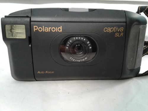 Polaroid captiva SLR camera auto focus opens easy lights come on AS IS ...