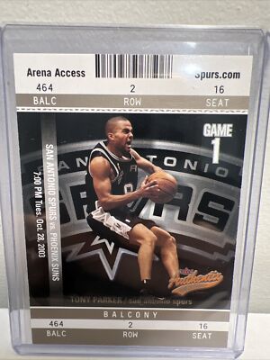 Tony Parker 2003-04 Fleer Authentix 67 Rookie Ticket Balcony RC 74/250 ...