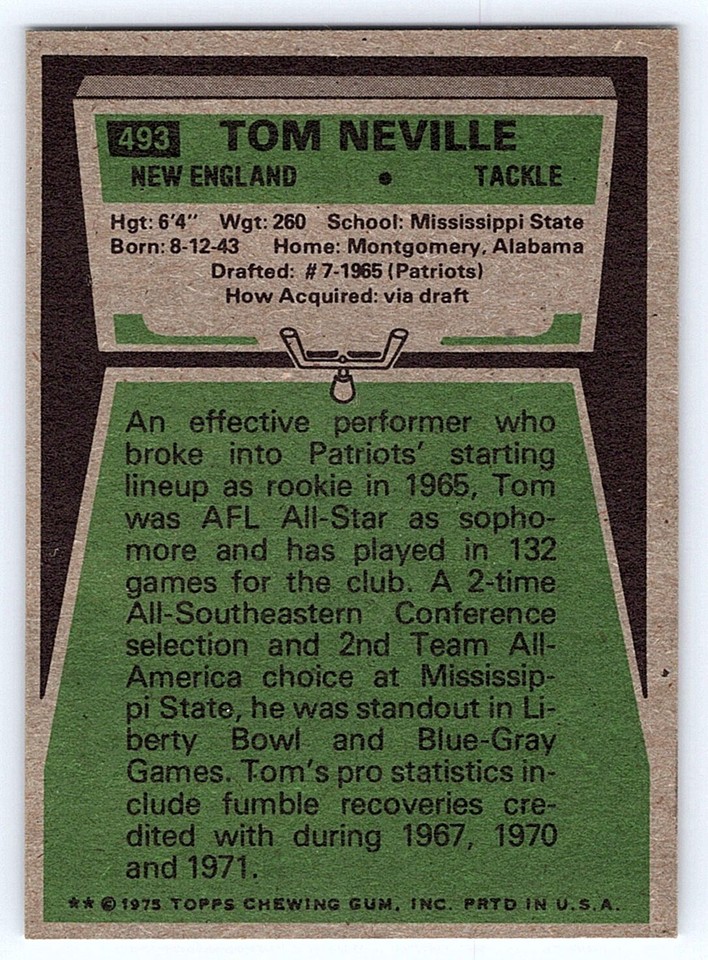 1975 Topps #493 Tom Neville Very Good | eBay