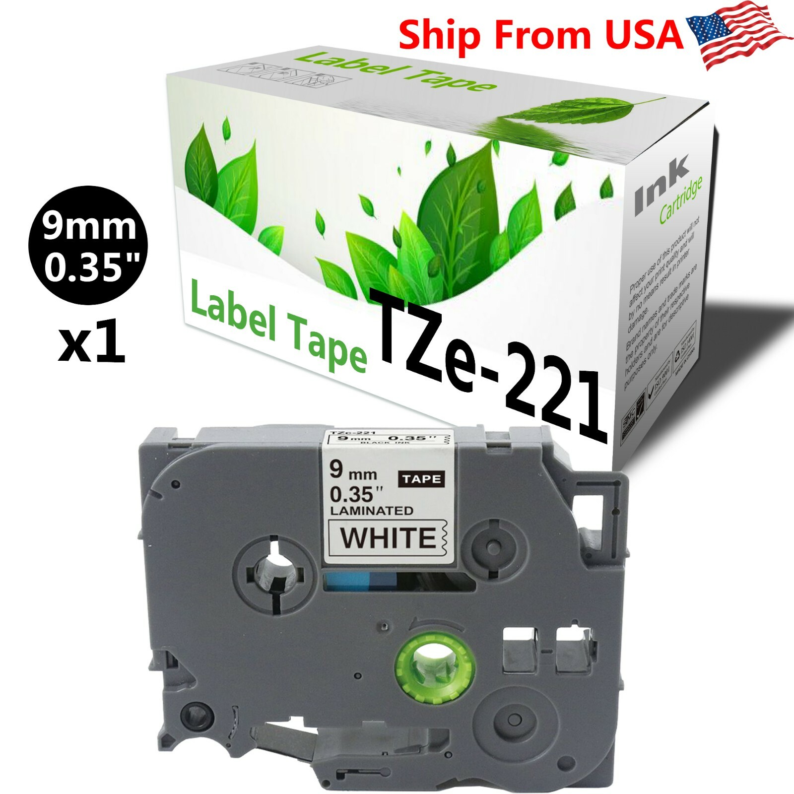 1 PK TZe211 TZe-221 Label Tapee Used for P-touch PTD400 PTD200(Black on ...