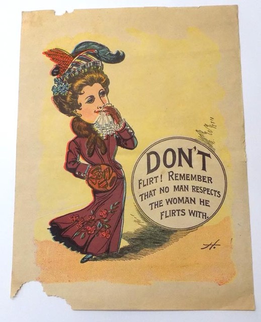Victorian Flirtation Card