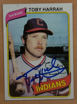AUTOGRAPHED - Toby Harrah Topps #636 Cleveland Indians 1980 | eBay