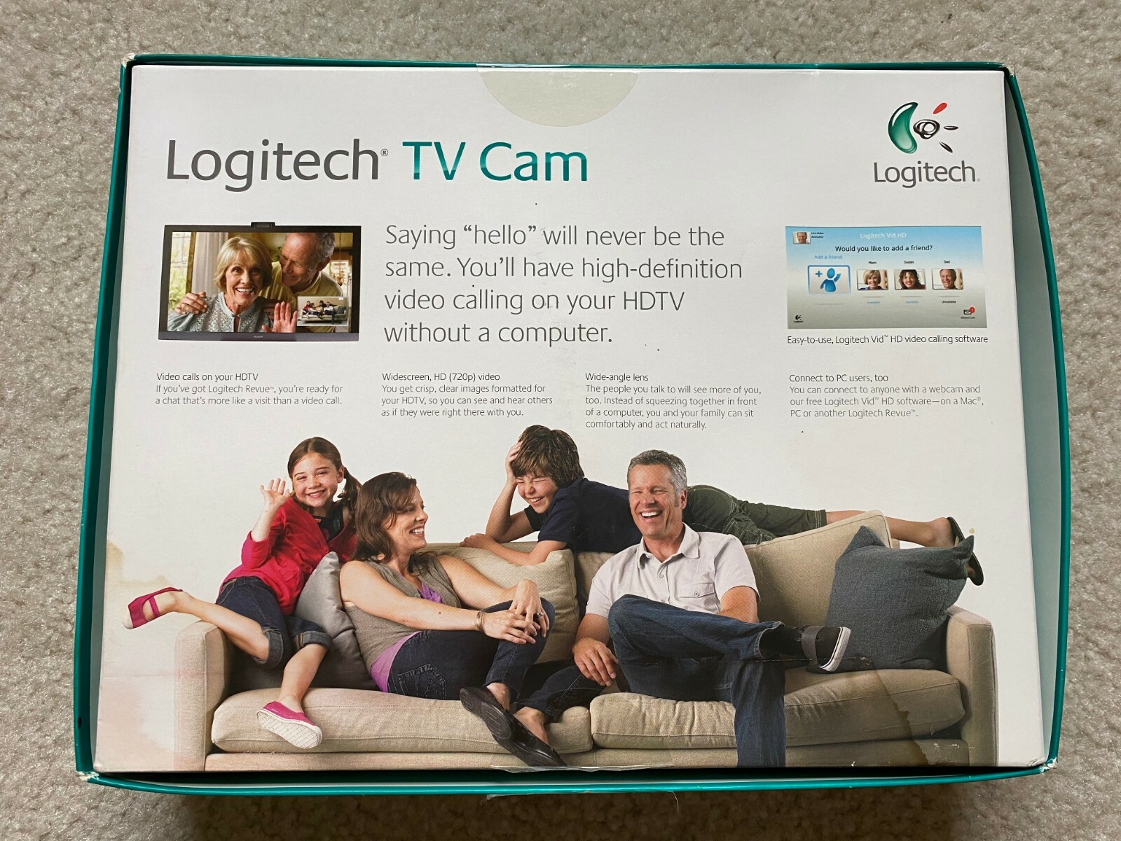 Logitech TV Cam HD Webcam 720 Widescreen V-U0022 Video Calls Stream ...