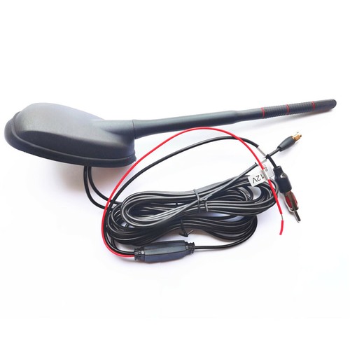 DC 12V Car Roof Aerial Stereo AM/FM GPS Radio Amplifier Antenna Base ...