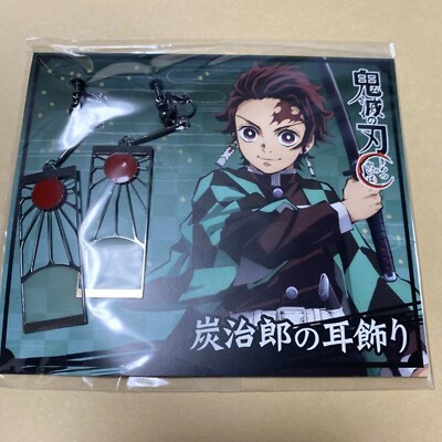 Kimetsu no Yaiba TANJIRO KAMADO Earrings Official Aniplex Cosplay | eBay
