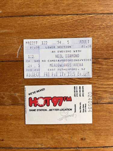 NEIL DIAMOND 1986 & 1989 Concert Tour Programs Souvenir Book Ticket ...