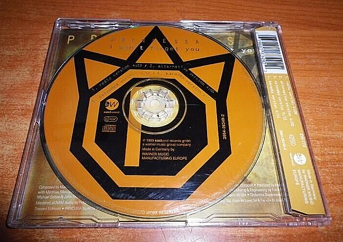 PRINCESSA I won't forget you REMIXES VERY RARE GERMANY CD SINGLE 1999 ...