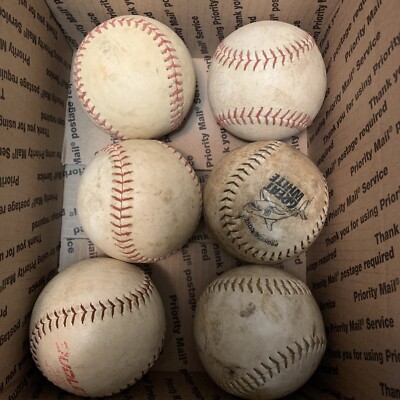 LOT#2 OF 6 WHITE USED SOFTBALLS | eBay