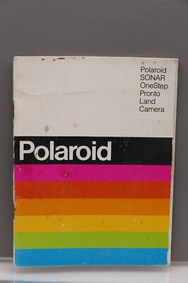 Polaroid Sonar One Step Pronto Land Camera Original English Instruction ...