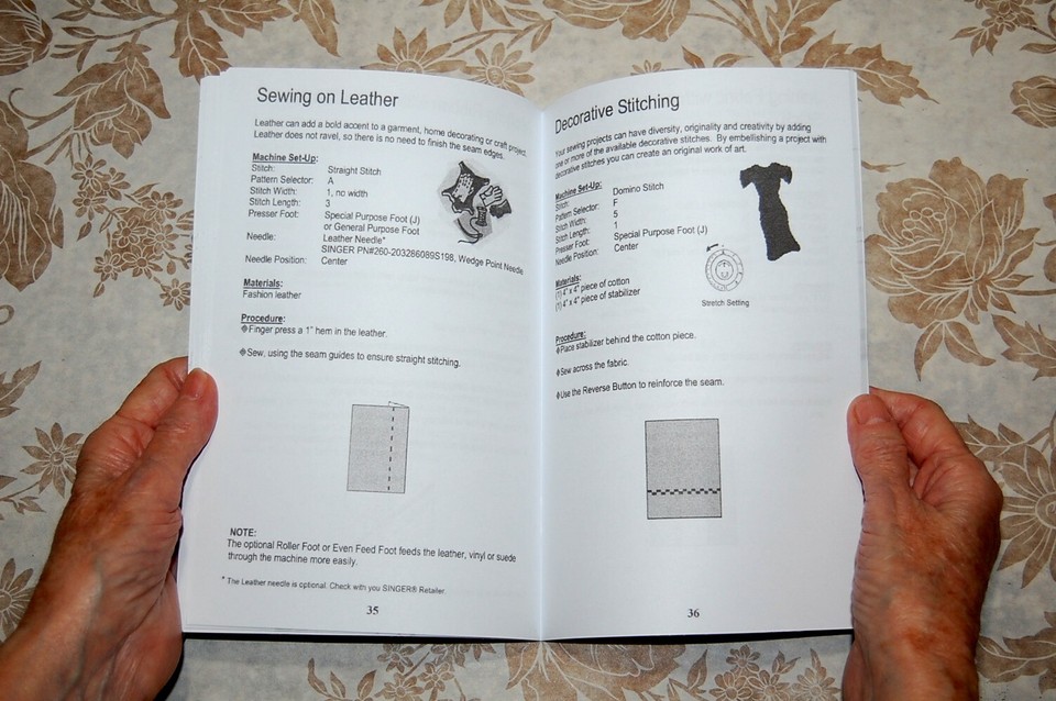 Rare Workbook Manual for Singer Sewing Machine CG-500 CG-550 | eBay